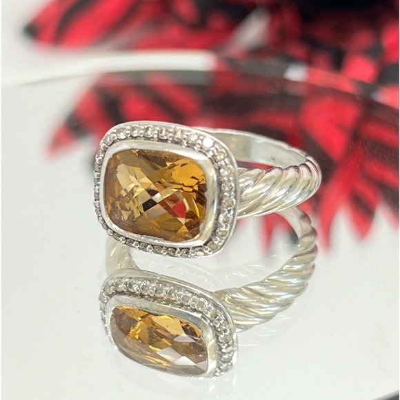 David Yurman | Jewelry | David Yurman Citrine Diamond Noblesse Ring 925 ...